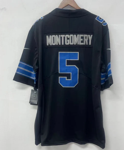 David Montgomery Detroit Lions Official NFL Jersey Nike Black – Ultimate sports jerseys