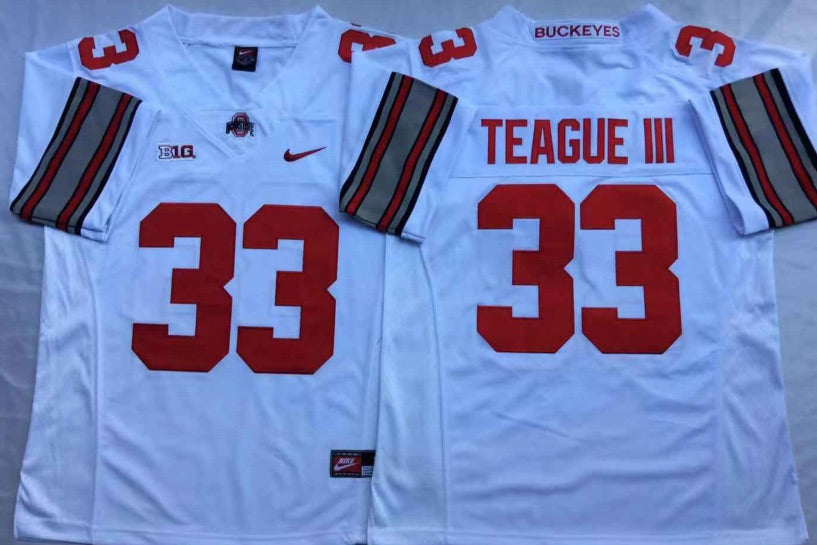 Master Teague Ohio State Buckeyes Jersey white – Ultimate sports jerseys