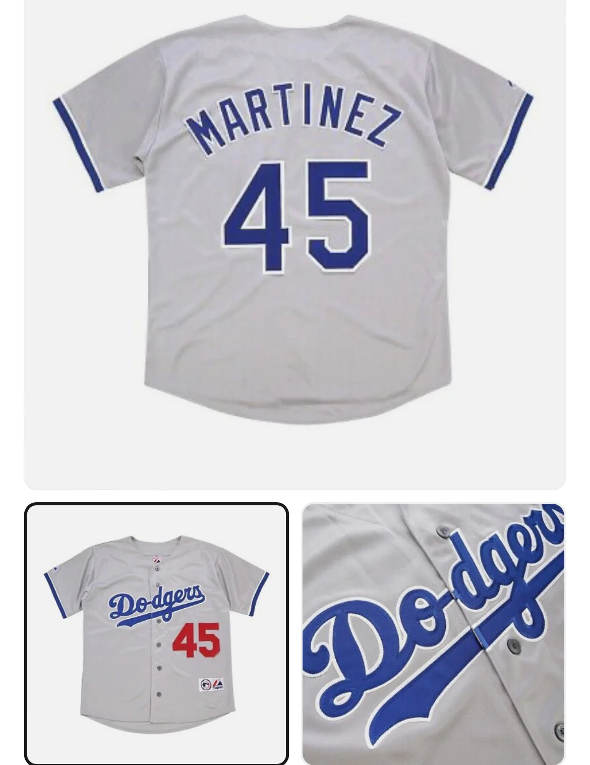 Pedro Martinez Los Angeles Dodgers Official MLB jersey Majestic ...